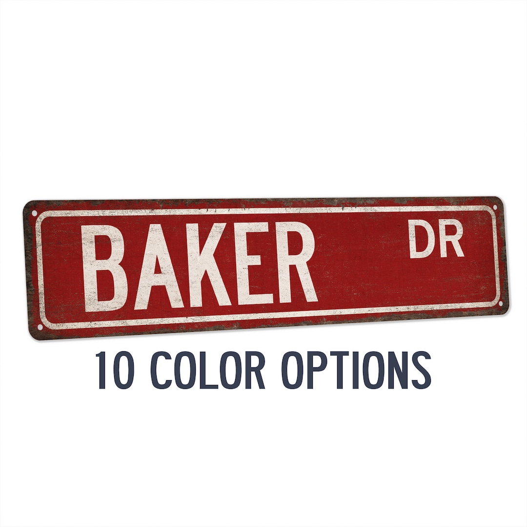 Baker Sign, Kitchen Street Sign, Baker Gift, Chef Gift, Foodie Gift ...