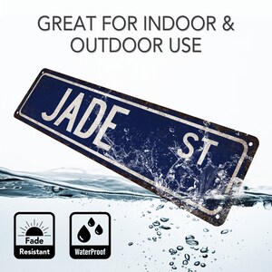 Jade Sign, Jade Gift, Girls Room Decor, Custom Street Sign, Signs for ...