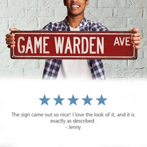 Game Warden Sign, Park Ranger Street Sign, Office Decor, Retirement ...