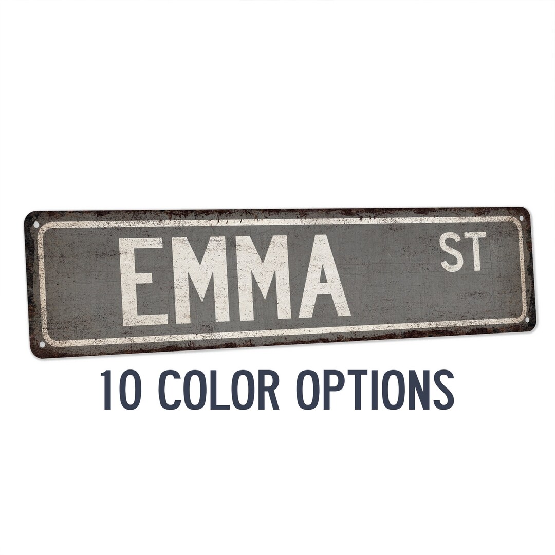 Emma Sign, Emma Gift, Girls Room Decor, Custom Street Sign, Signs for ...