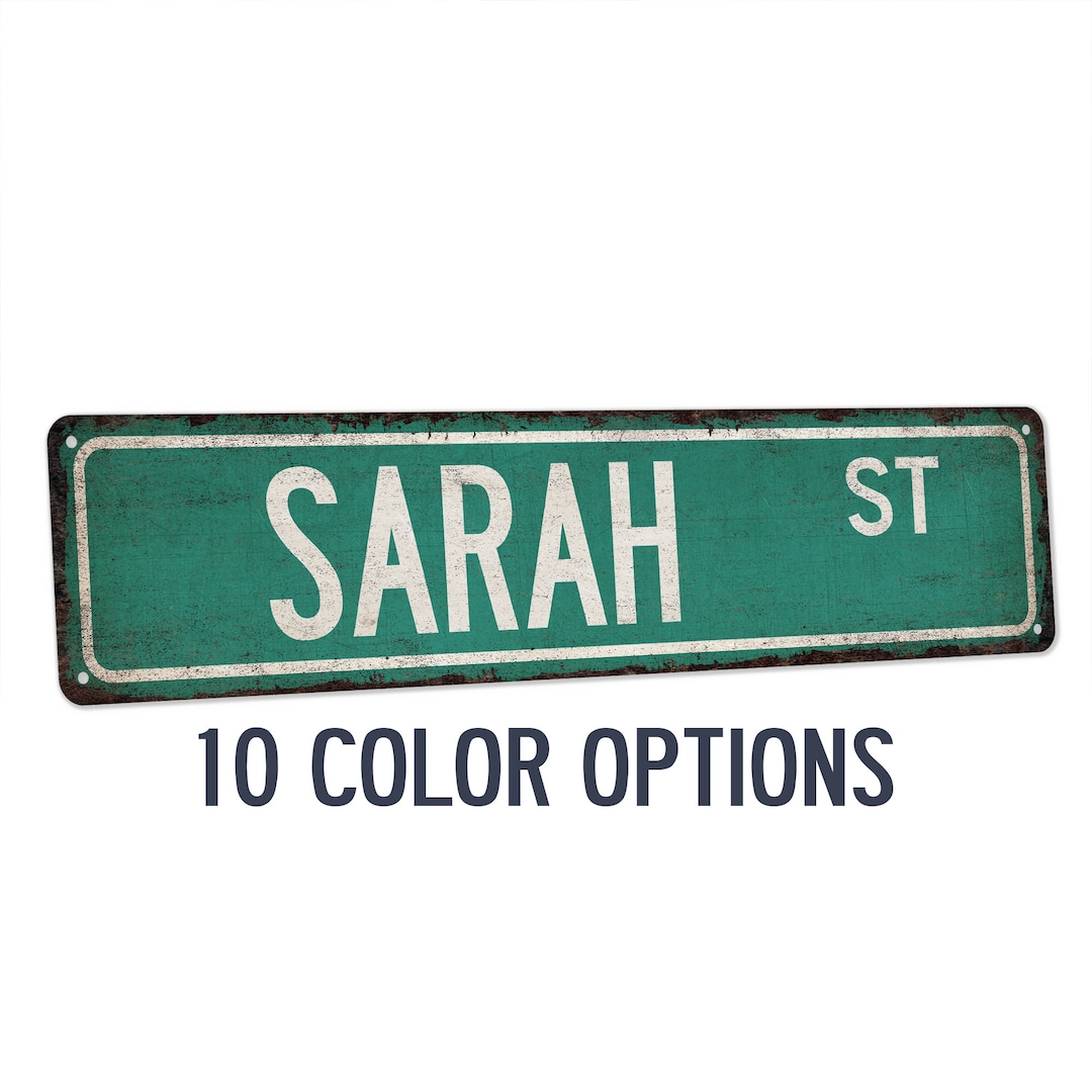 Sarah Sign, Sarah Gift, Girls Room Decor, Custom Street Sign, Signs for ...