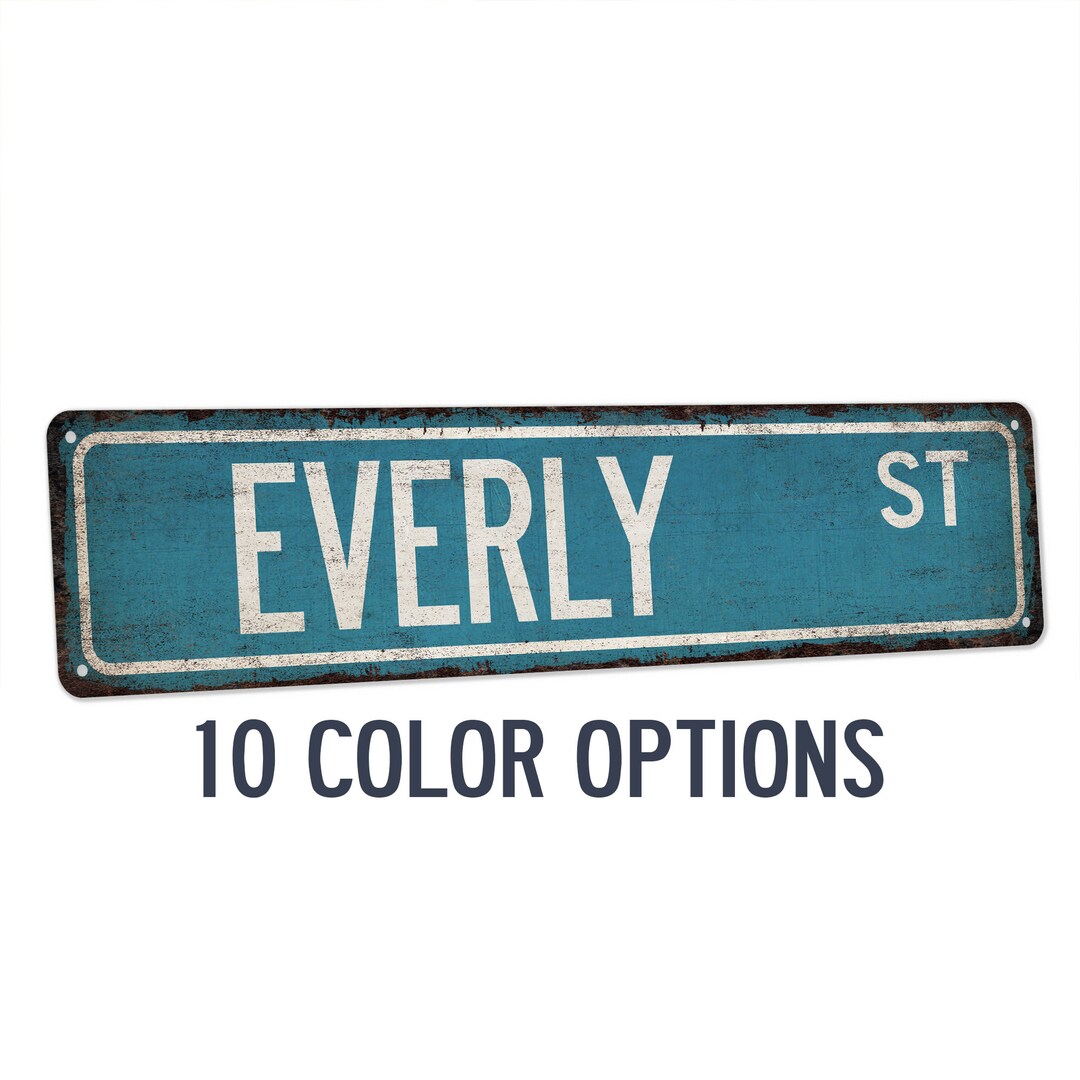 Everly Sign, Everly Gift, Girls Room Decor, Custom Street Sign, Signs ...