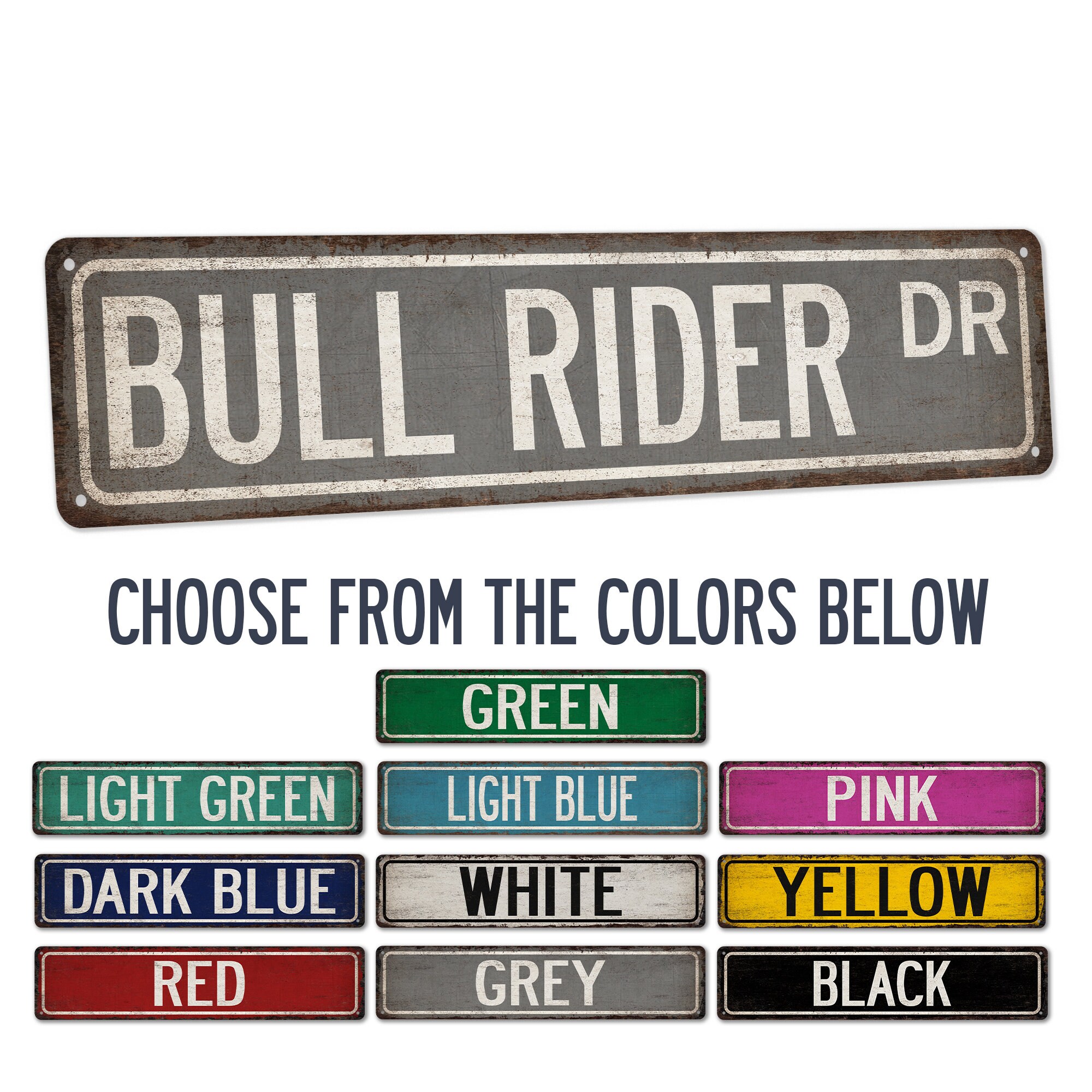 Bull Rider Sign, Rodeo Street Sign, American Rodeo Decor, Barn Decor ...