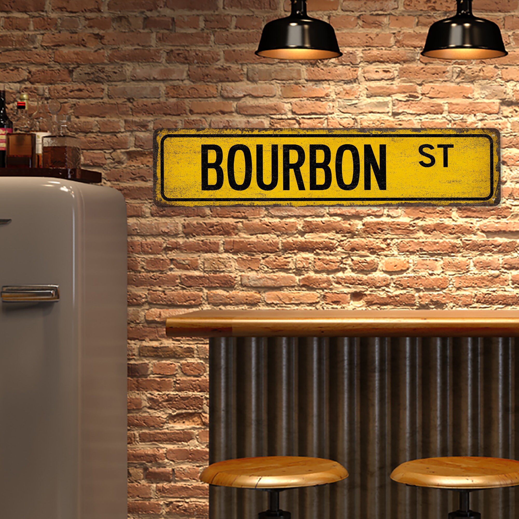 Bourbon Street Sign, Bourbon Gift, Whiskey Gift, Bourbon Bar Decor ...