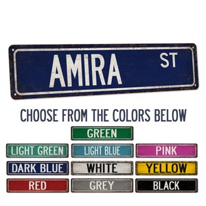 Amira Sign, Amira Gift, Girls Room Decor, Custom Street Sign, Signs for ...