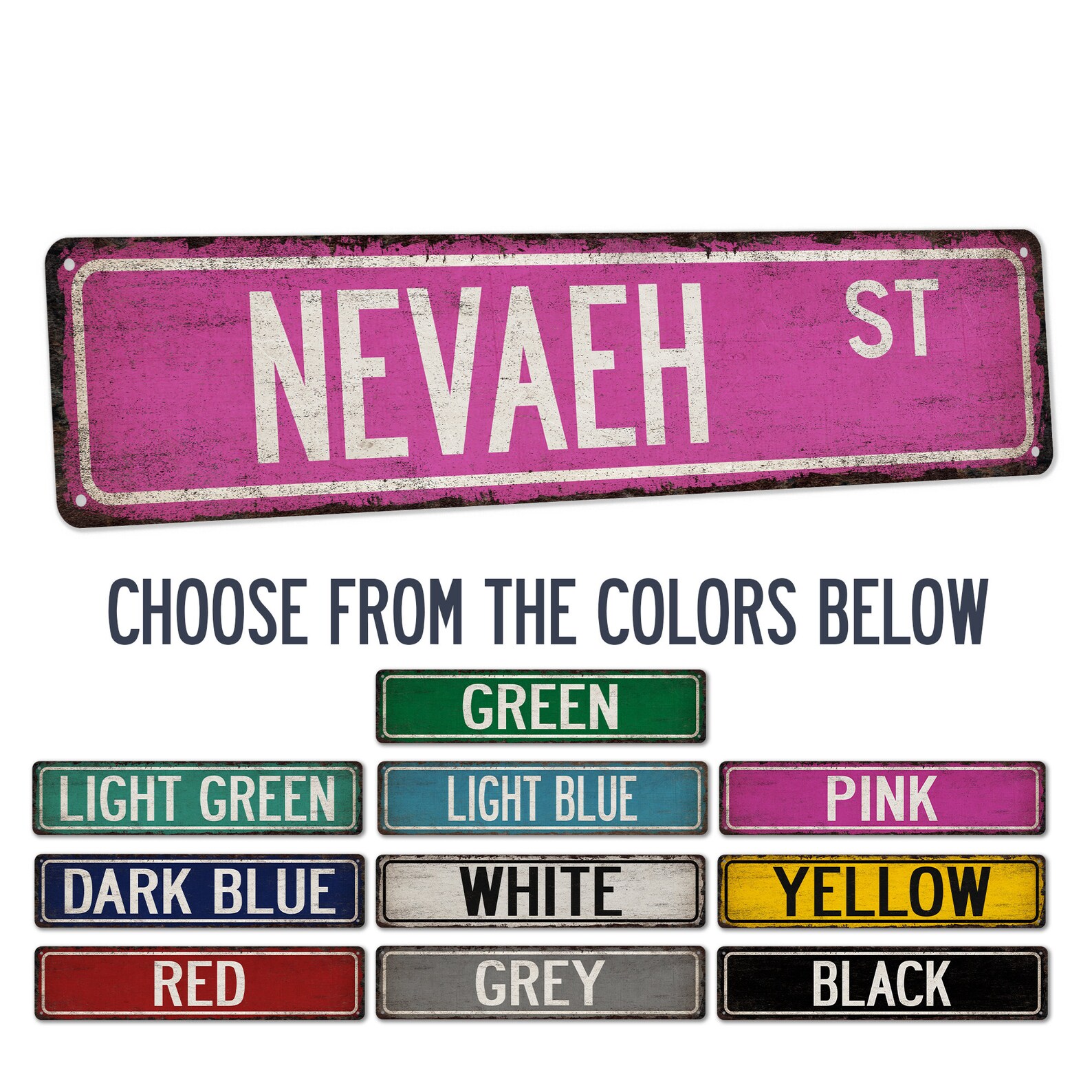 Nevaeh Sign, Nevaeh Gift, Girls Room Decor, Custom Street Sign, Signs ...