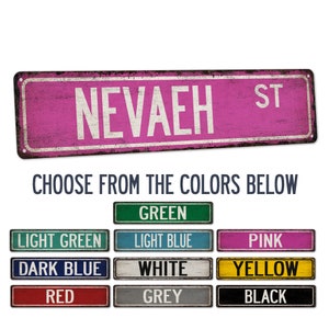 Nevaeh Sign, Nevaeh Gift, Girls Room Decor, Custom Street Sign, Signs ...