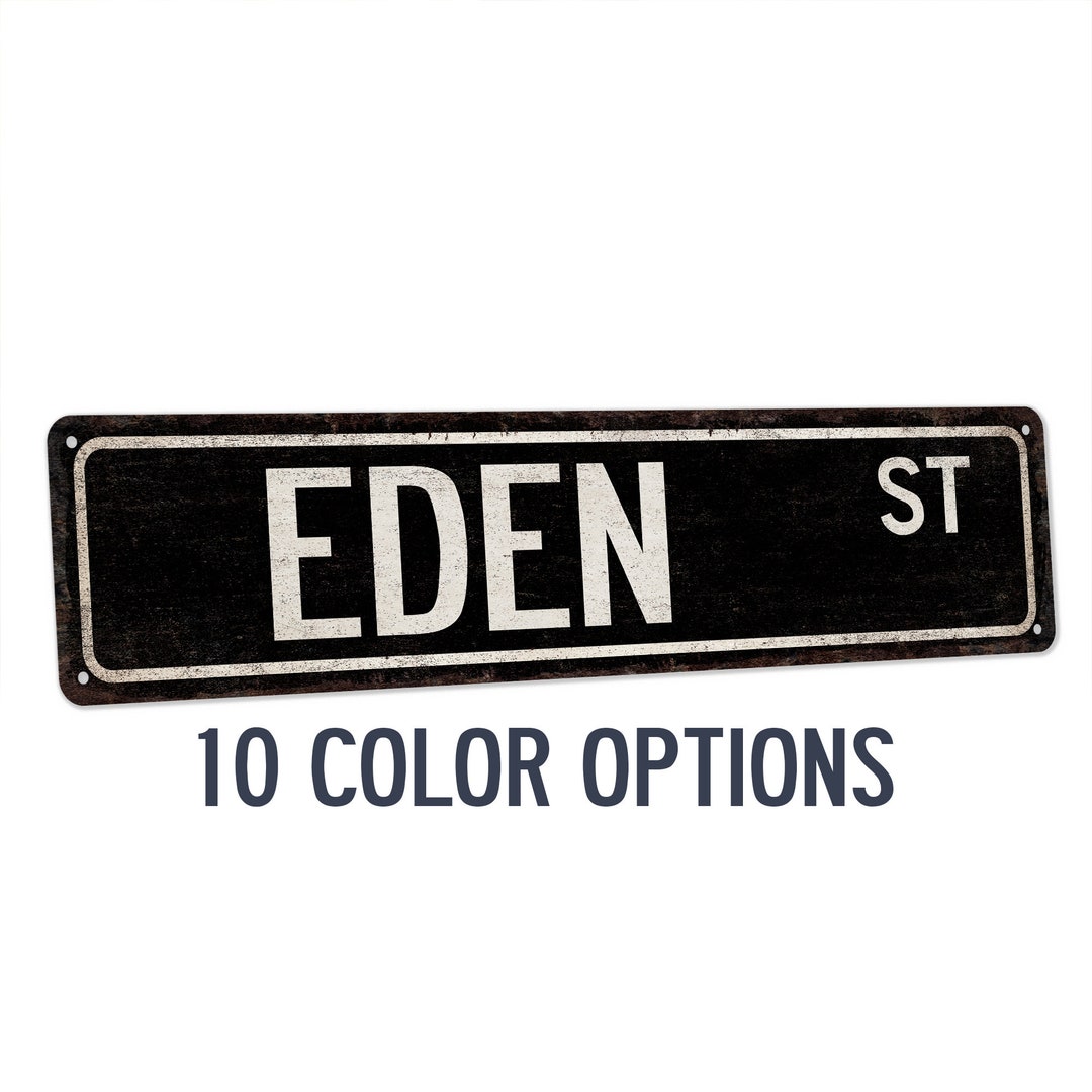 Eden Sign, Eden Gift, Girls Room Decor, Custom Street Sign, Signs for ...