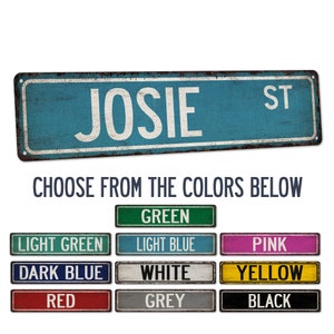Josie Sign, Josie Gift, Girls Room Decor, Custom Street Sign, Signs for ...