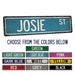 Josie Sign, Josie Gift, Girls Room Decor, Custom Street Sign, Signs for ...