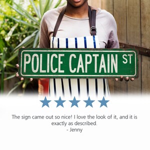 Police Captain Street Sign, Law Enforcement Gift - Etsy