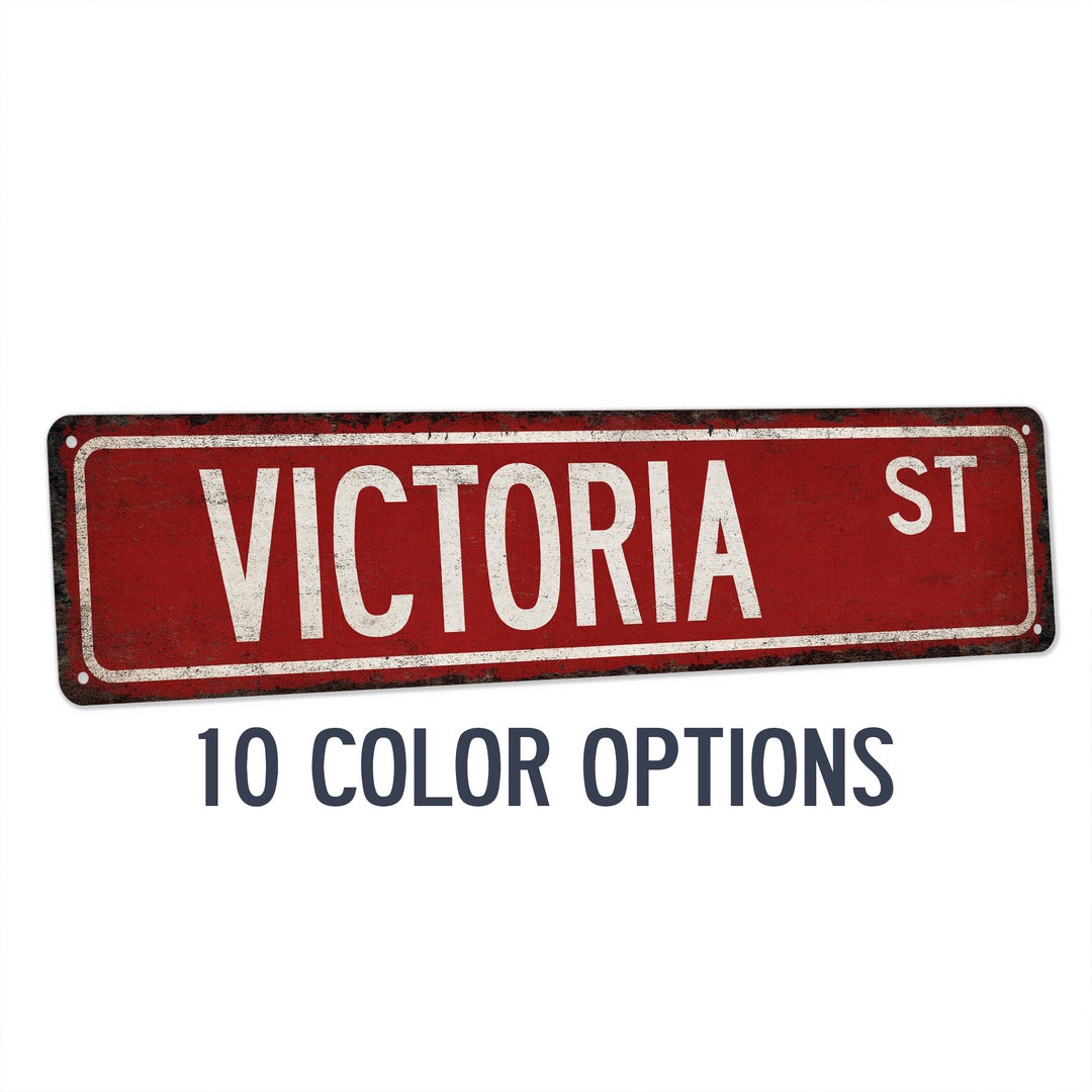 Victoria Sign, Victoria Gift, Girls Room Decor, Custom Street Sign ...
