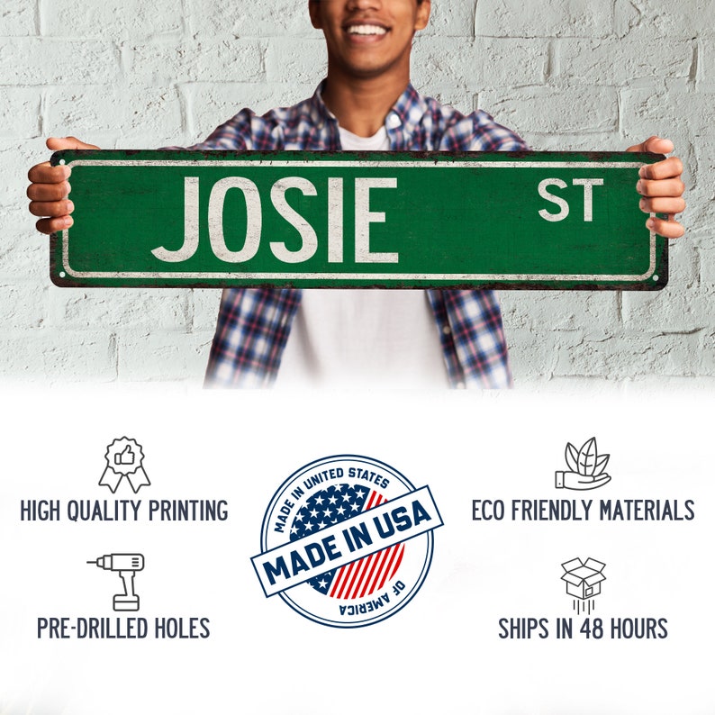 Josie Sign, Josie Gift, Girls Room Decor, Custom Street Sign, Signs for ...