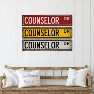Counselor Sign, School Counselor Street Sign, Health Care, School ...