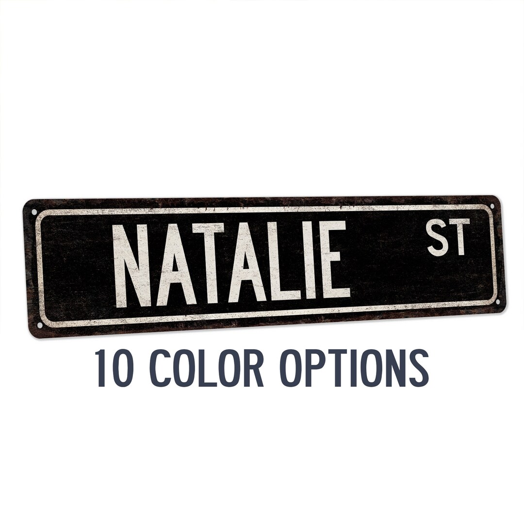 Natalie Sign, Natalie Gift, Girls Room Decor, Custom Street Sign, Signs ...