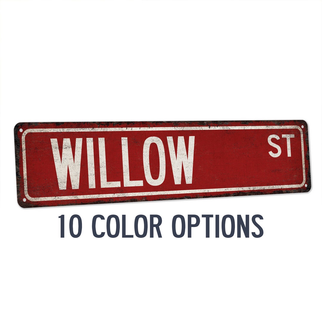 Willow Sign, Willow Gift, Girls Room Decor, Custom Street Sign, Signs ...