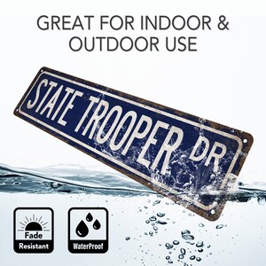 State Trooper Sign, Police Street Sign, Police Office Decor, Retirement ...