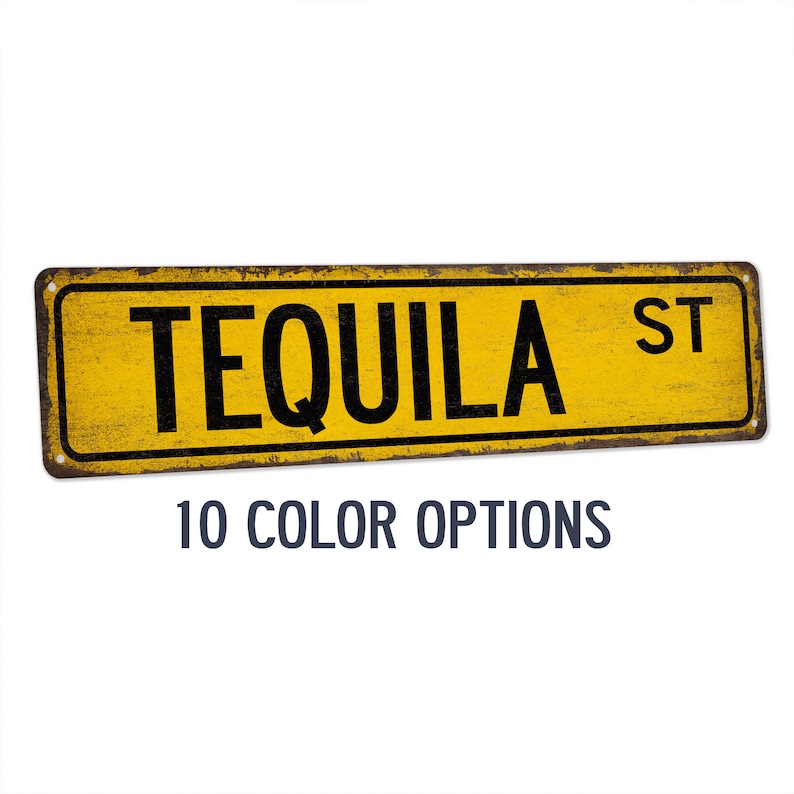 Tequila Street Sign, Tequila Gift, Tequila Bar Sign, Tequila Bar Decor ...