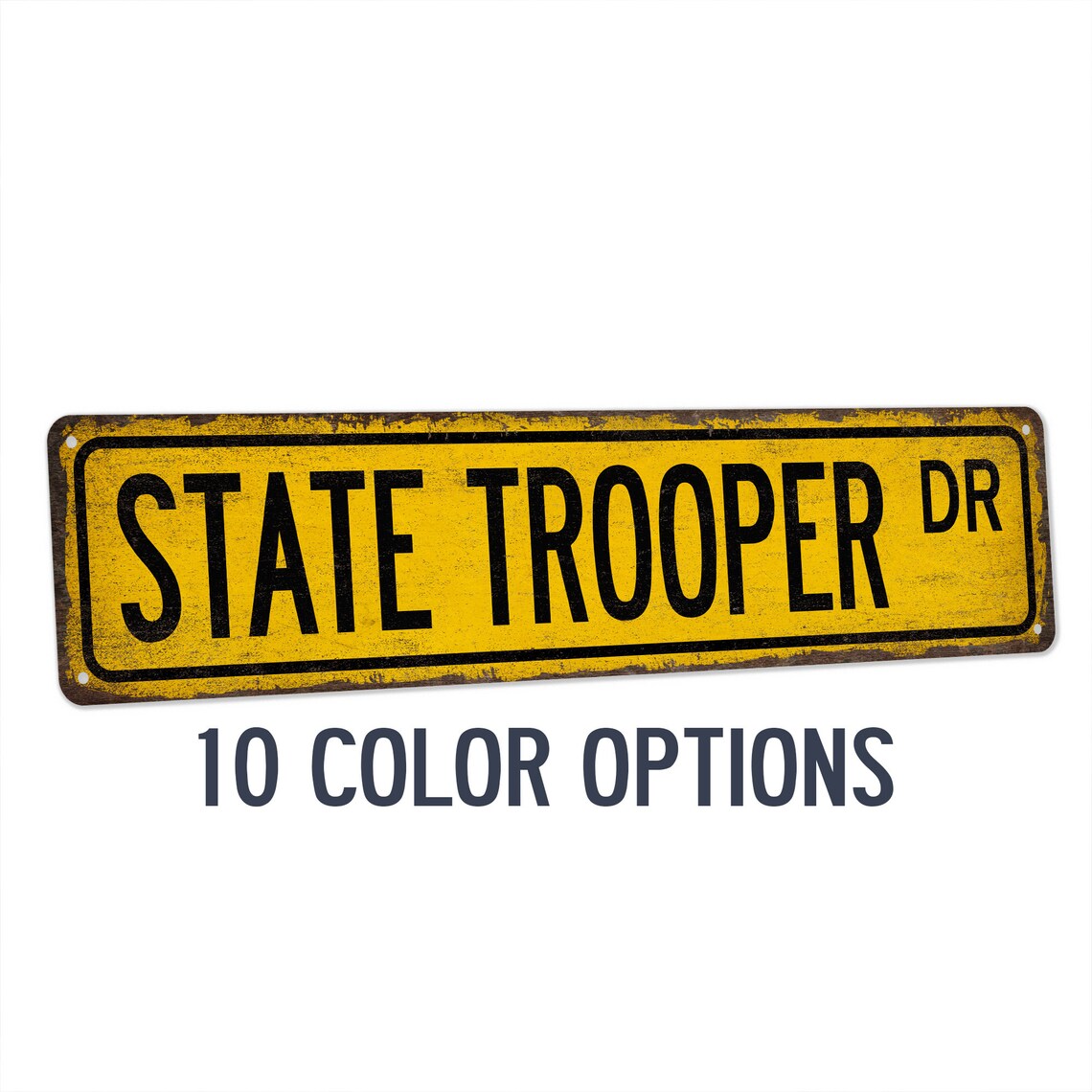 State Trooper Sign, Police Street Sign, Police Office Decor, Retirement ...