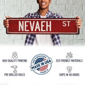 Nevaeh Sign, Nevaeh Gift, Girls Room Decor, Custom Street Sign, Signs ...