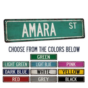 Amara Sign, Amara Gift, Girls Room Decor, Custom Street Sign, Signs for ...