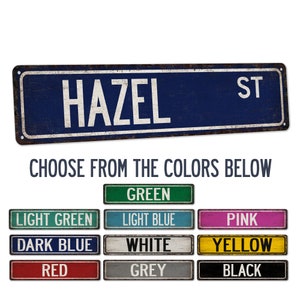 Hazel Sign, Hazel Gift, Girls Room Decor, Custom Street Sign, Signs for ...