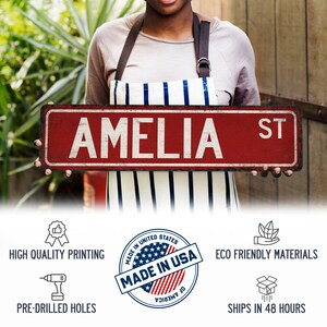 Amelia Sign, Amelia Gift, Girls Room Decor, Custom Street Sign, Signs ...