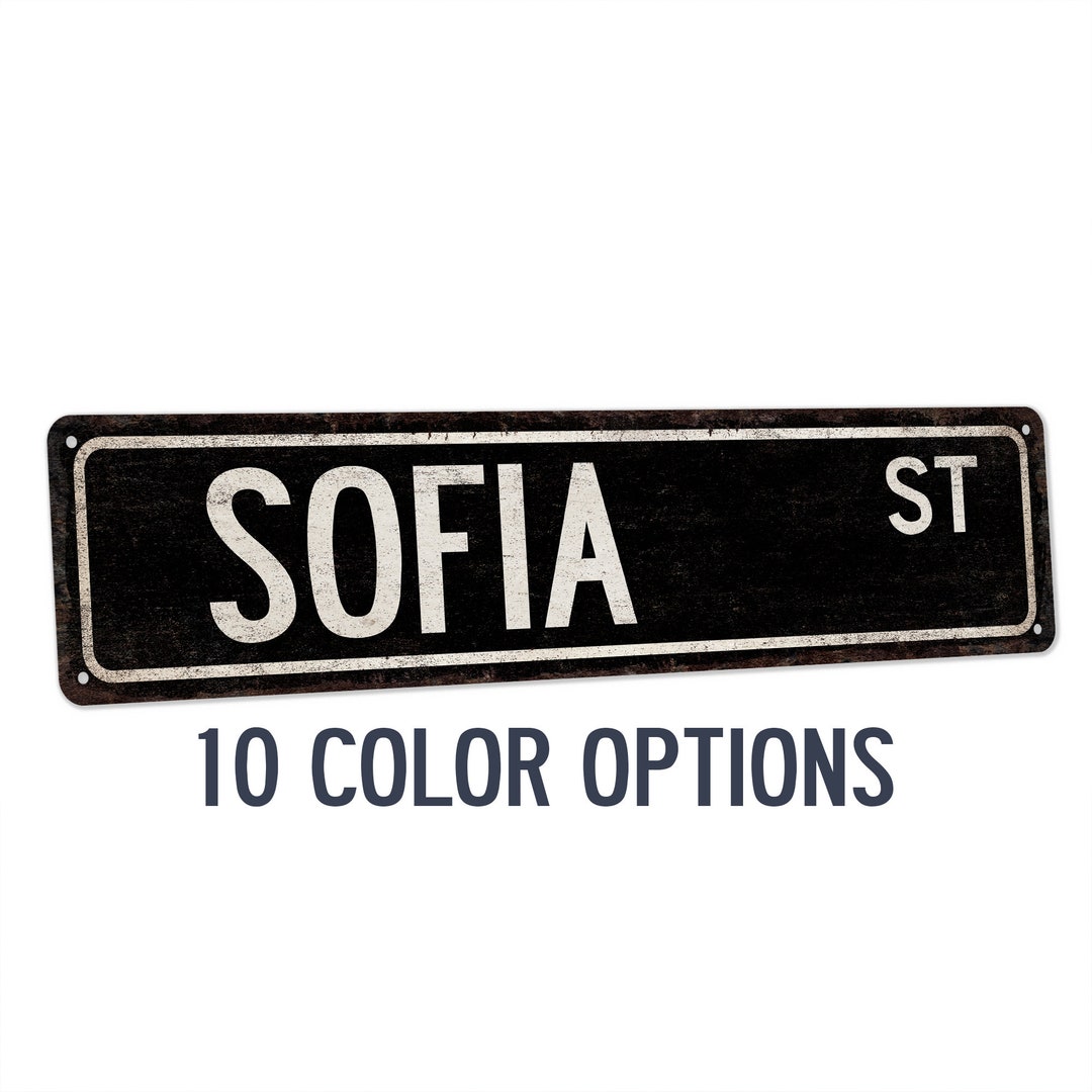 Sofia Sign, Sofia Gift, Girls Room Decor, Custom Street Sign, Signs for ...