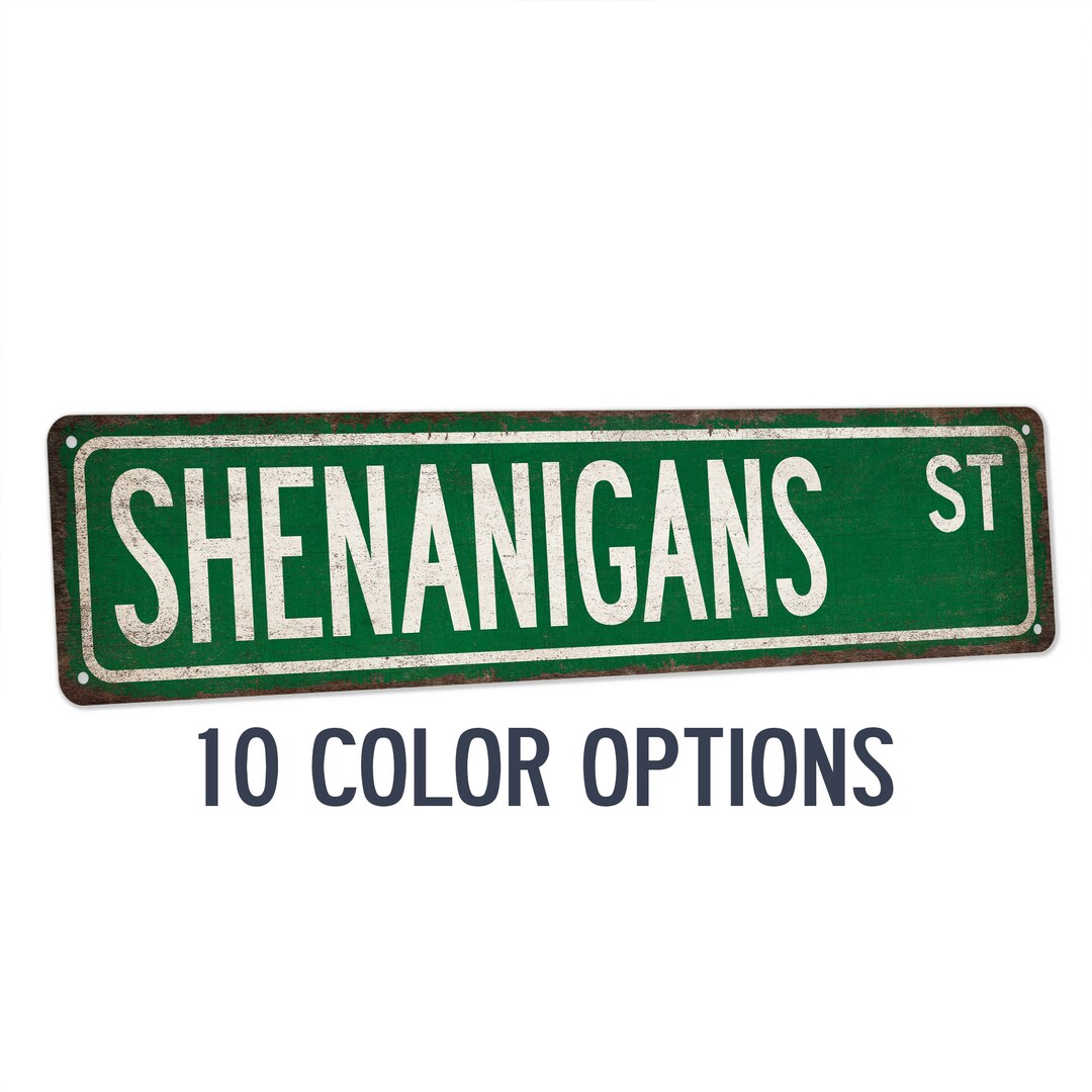 Shenanigans Blvd Street Sign, St Patrick's Day Decor, Custom-signs ...
