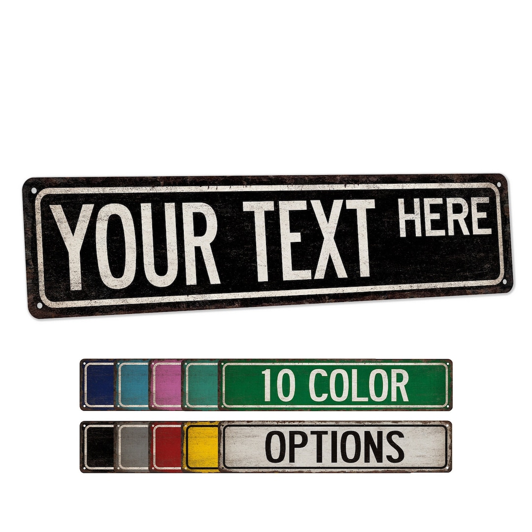 Custom Street Sign, Rustic Street Sign, Vintage Looking Personalized ...