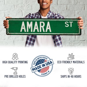 Amara Sign, Amara Gift, Girls Room Decor, Custom Street Sign, Signs for ...