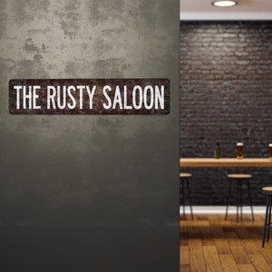 Personalized Rustic Metal Sign, Custom Street Sign - Etsy