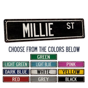 Millie Sign, Millie Gift, Girls Room Decor, Custom Street Sign, Signs ...