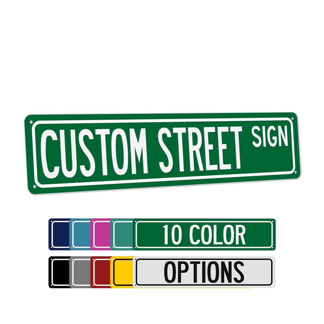 Custom Street Sign, Metal Street Sign, Custom Arrow Sign, Personalized ...