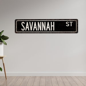 Savannah Sign, Savannah Gift, Girls Room Decor, Custom Street Sign ...