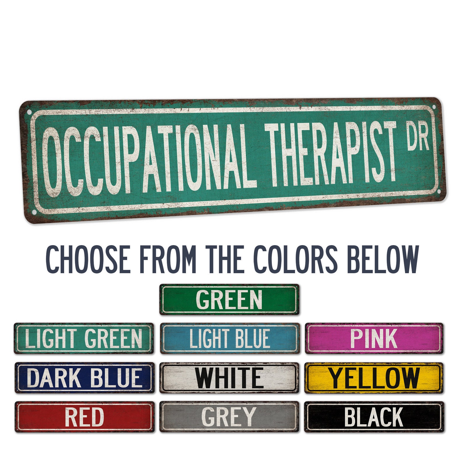 Occupational Therapist Street Sign, Aluminum Office Decor - Etsy