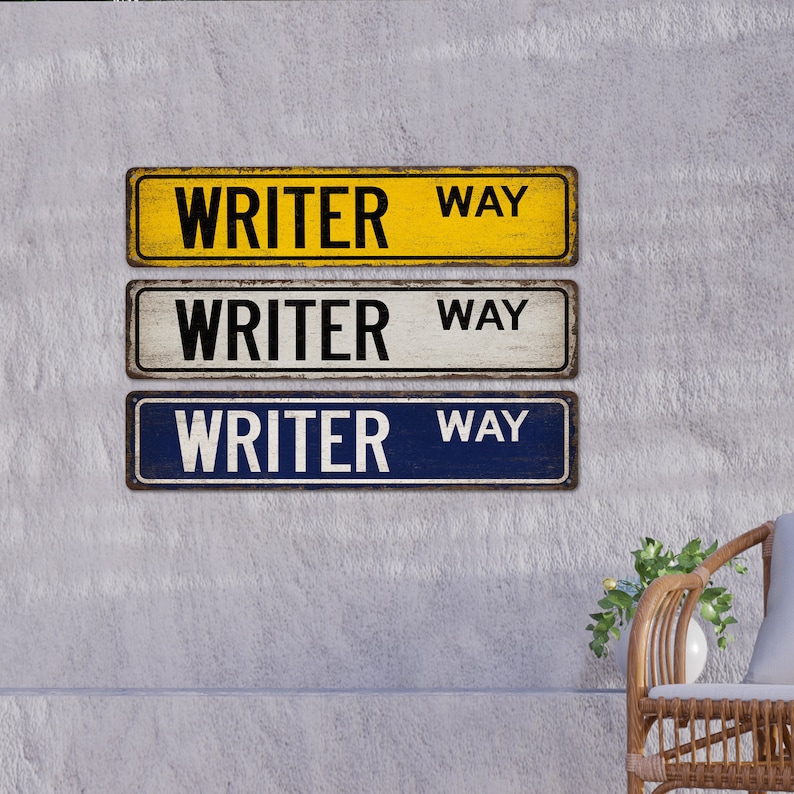Writer Sign, Writer Street Sign, Gift for Author, Literature, Books ...