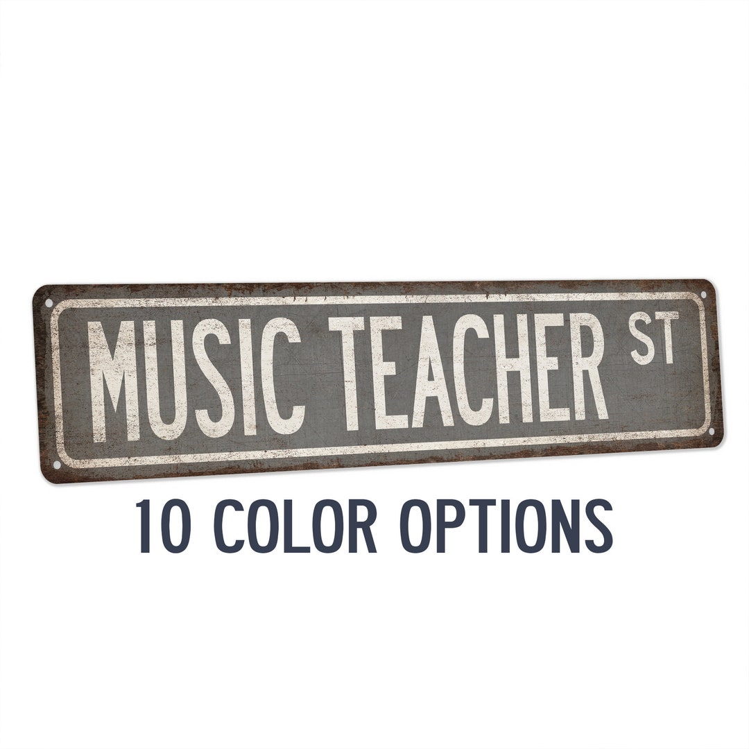 Music Teacher Sign, Music Street Sign, Band Class Decor, Music Teacher ...