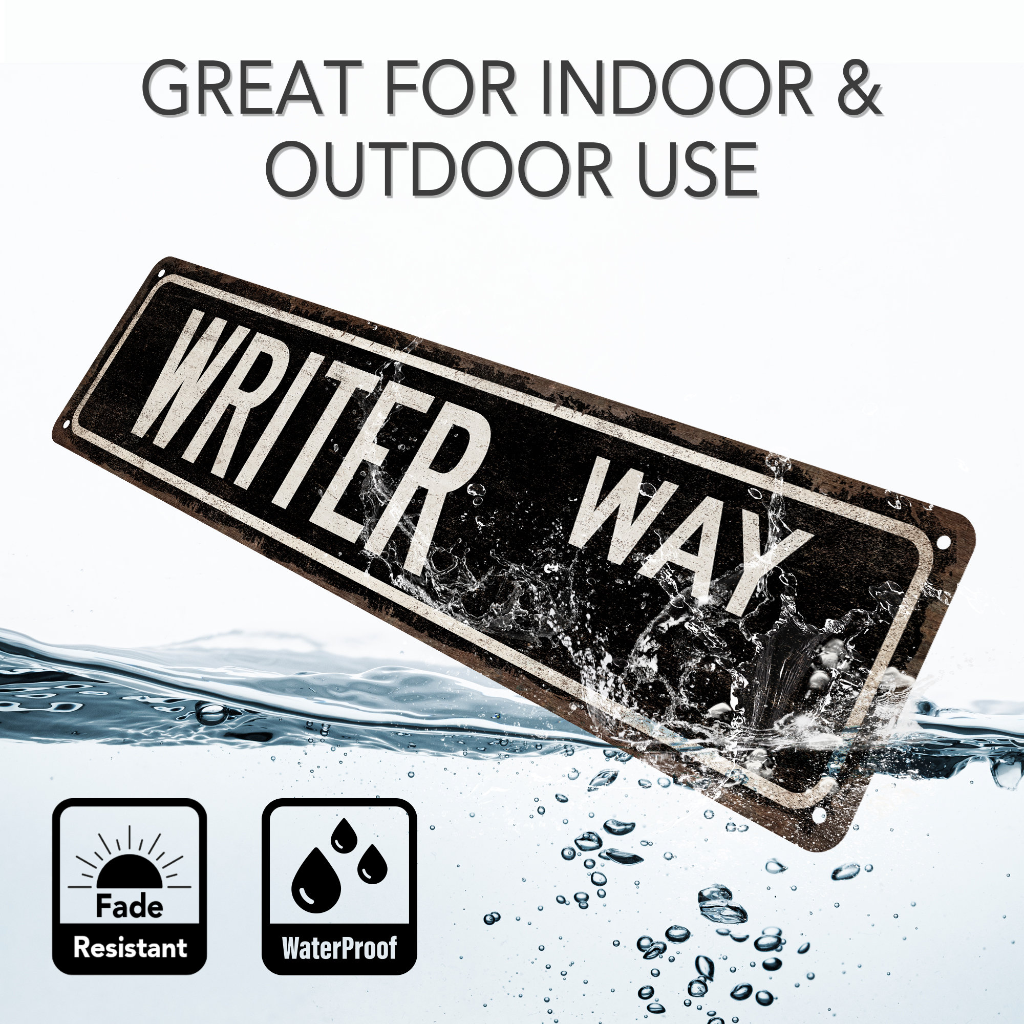 Writer Sign, Writer Street Sign, Gift for Author, Literature, Books ...