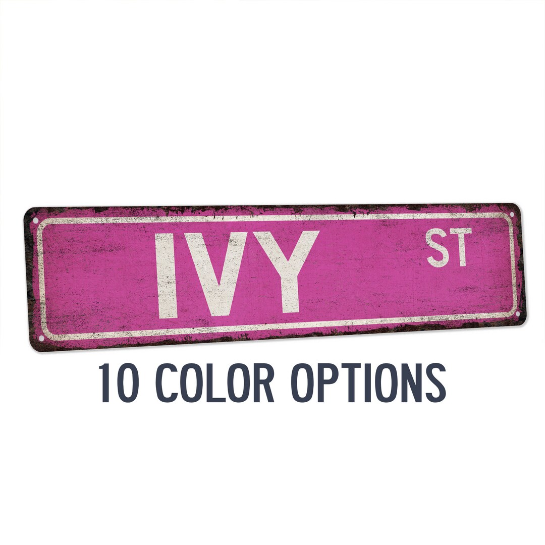 Ivy Sign, Ivy Gift, Girls Room Decor, Custom Street Sign, Signs for ...