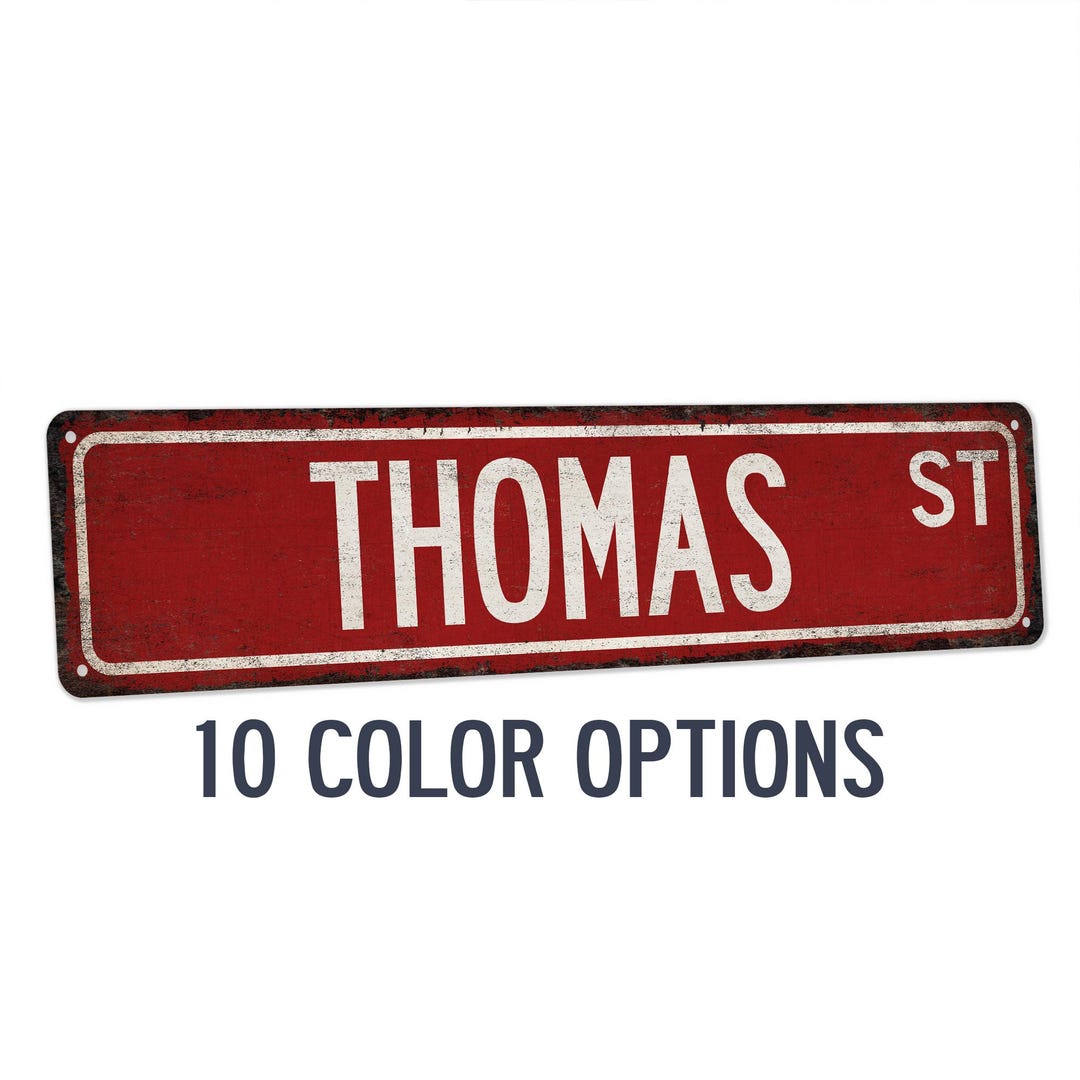 Thomas Sign, Kids Room Sign, Name Sign, Room Signs, Custom Street Sign ...