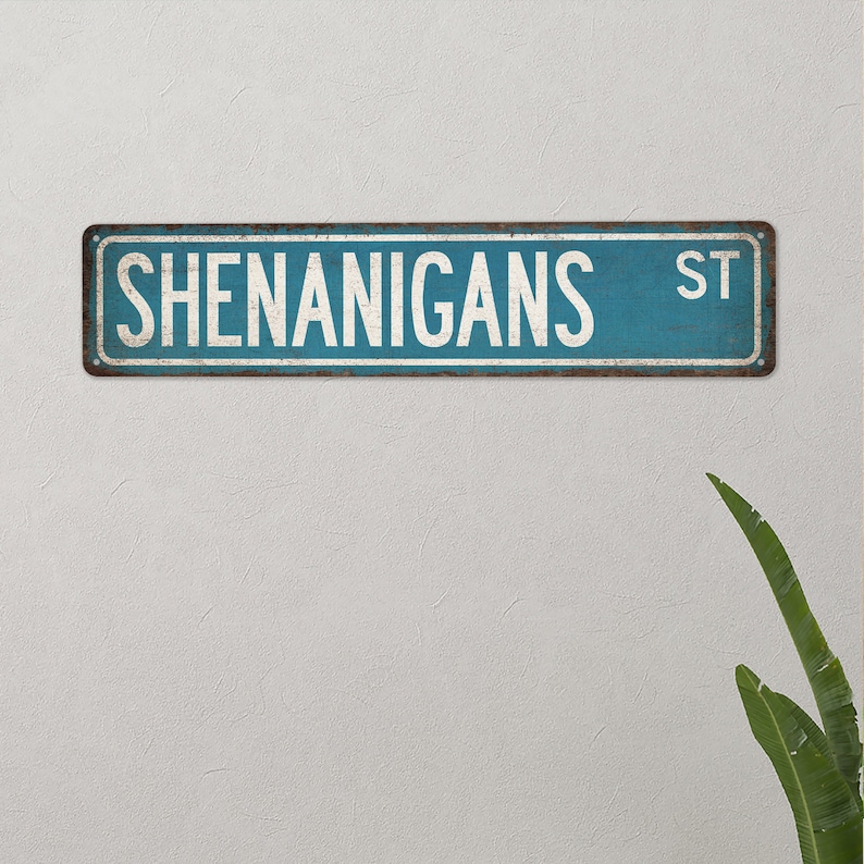 Shenanigans Blvd Street Sign, St Patrick's Day Decor, Custom-signs ...