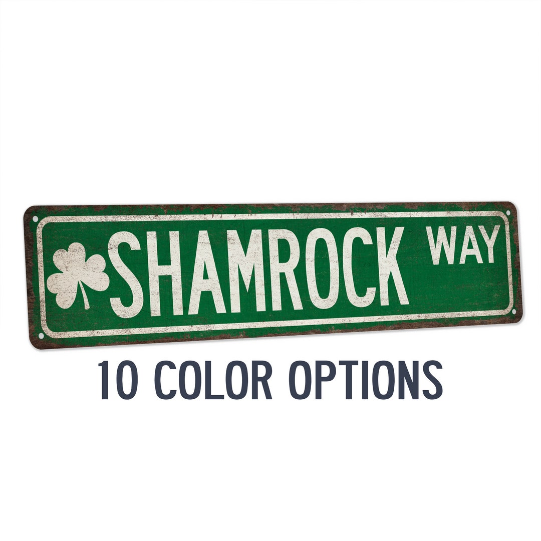 Shamrock Way Street Sign, St Patrick's Day Decor, Irish Decor Shamrock ...
