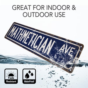 Mathematician Sign, Math Teacher Street Sign, Classroom Decor, Teacher ...