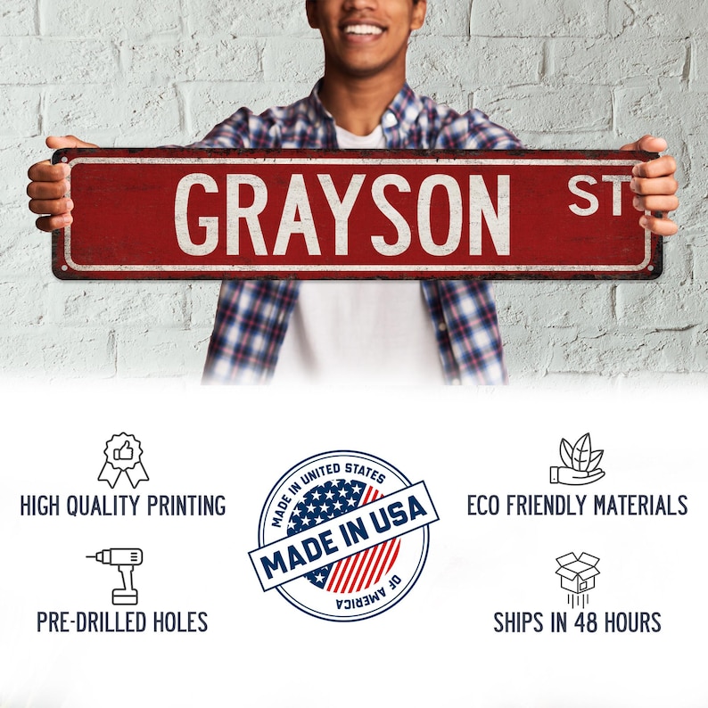 Grayson Sign, Name Signs, Boys Gifts, Nursery Signs, Signs for Boys ...