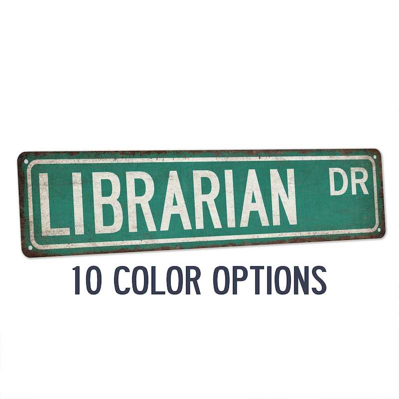 Library Sign - Etsy