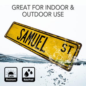 Samuel Sign, Name Signs, Kids Room Sign, Custom Street Sign, Boys Gifts ...