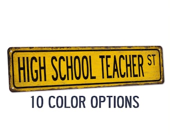 ENGLISH Street Sign Teacher Professor College School Retirement Gift ...