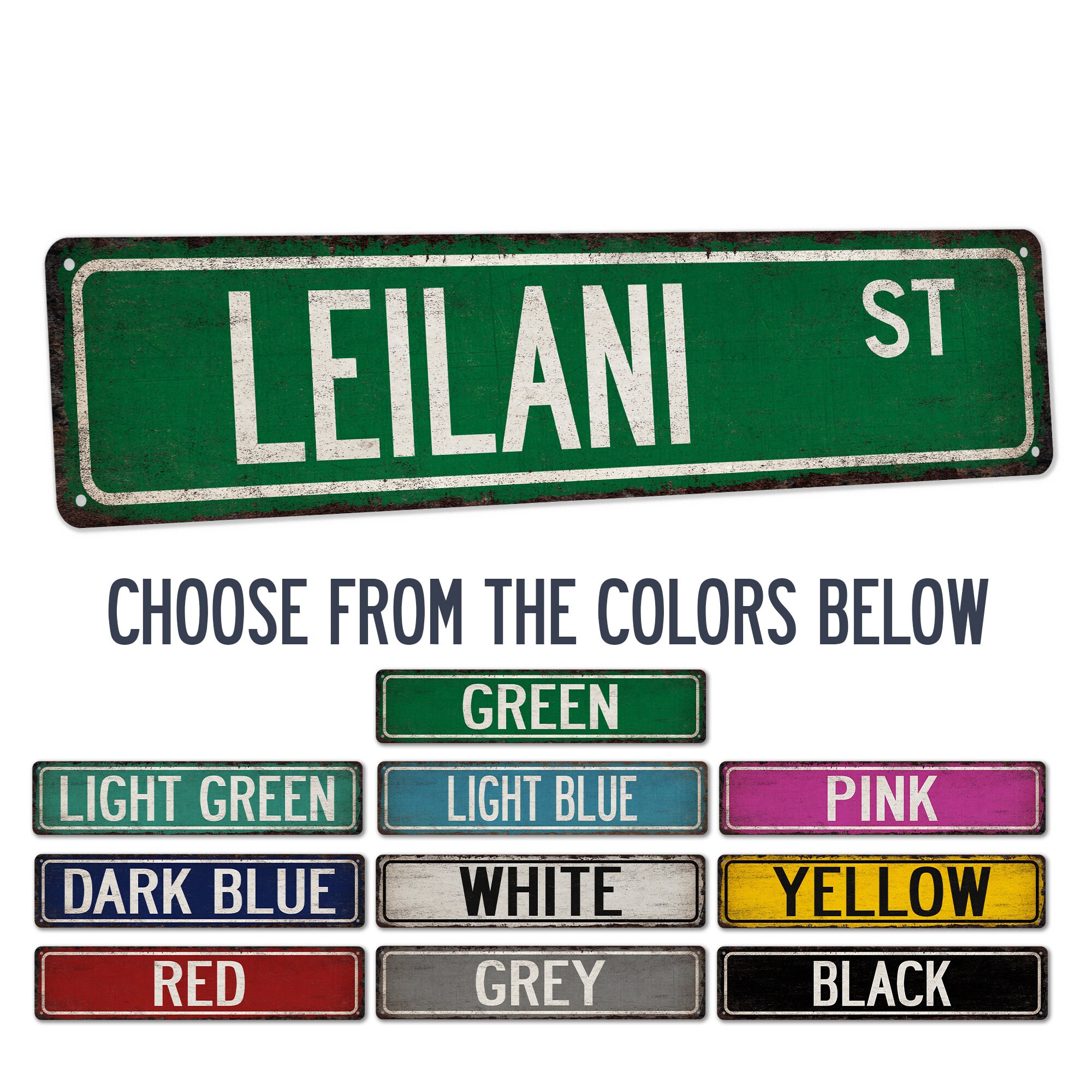 Leilani Sign, Leilani Gift, Girls Room Decor, Custom Street Sign, Signs ...