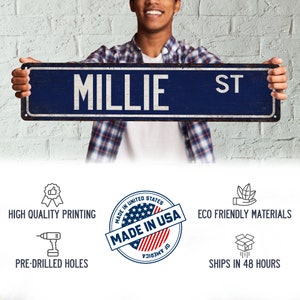 Millie Sign, Millie Gift, Girls Room Decor, Custom Street Sign, Signs ...